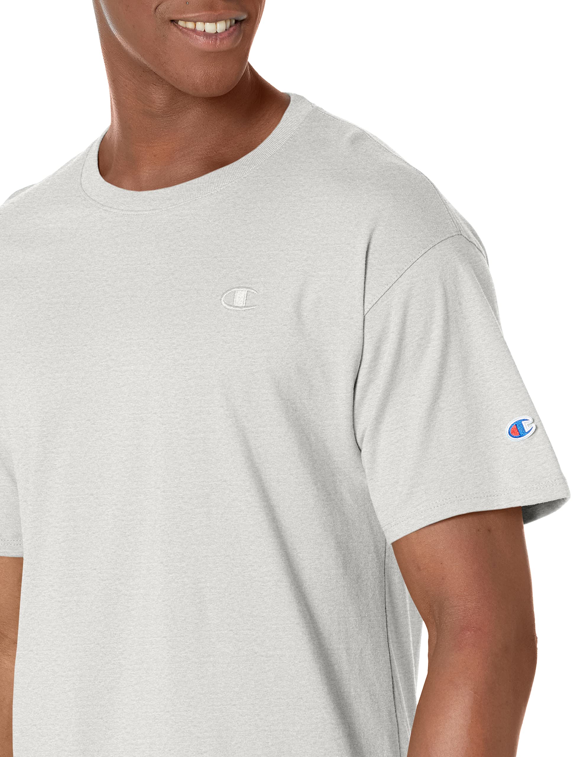 Champion mens Classic Jersey Tee Shirt, Oxford Gray, Large US