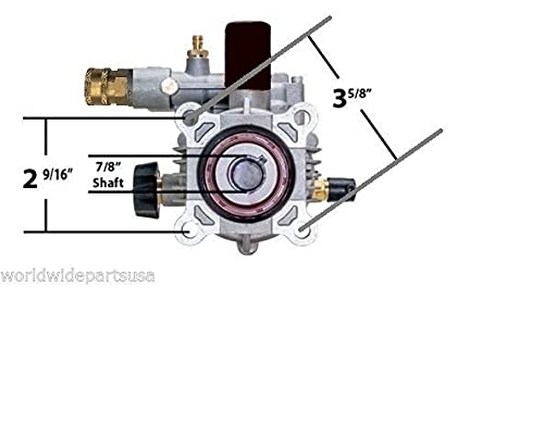 KEXMY EXCELL DEVILBISS Pressure Washer KIT Replacement Pump A01801, A14292, D28744, Models XR2500 XR2625 XR2600 XC2600 EXHA2425 Radial Pump, Horizontal 7/8 Shaft *