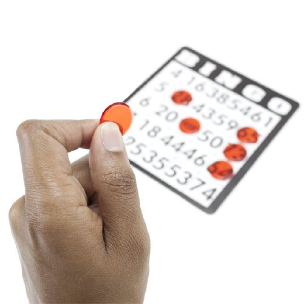 Honbay 300pcs Mix Color Translucent Bingo Markers Bingo Counting Chips