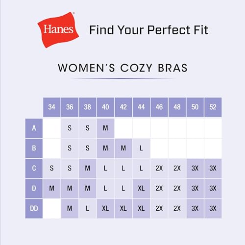 Hanes Women's Cozy Seamless Wire-Free Bra, Gravel Grey Heather, X-Large