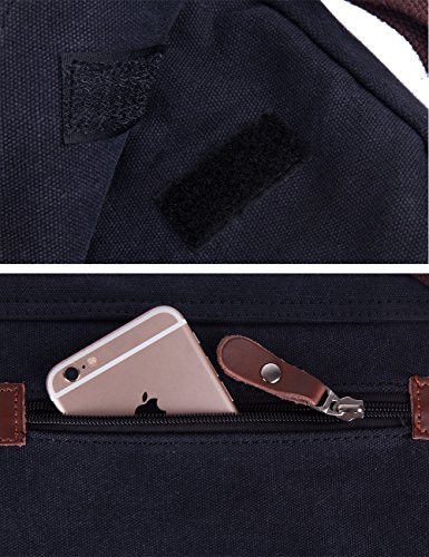 Small Messenger Bag for Men Women Casual Work Bag Canvas Satchel Bag Bookbag for Traveling Camping