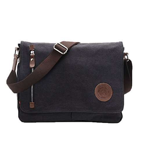 Small Messenger Bag for Men Women Casual Work Bag Canvas Satchel Bag Bookbag for Traveling Camping