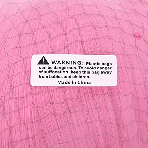 MapofBeauty 28"/70cm Lolita Long Curly Clip On Ponytails Cosplay Wig(Pink)