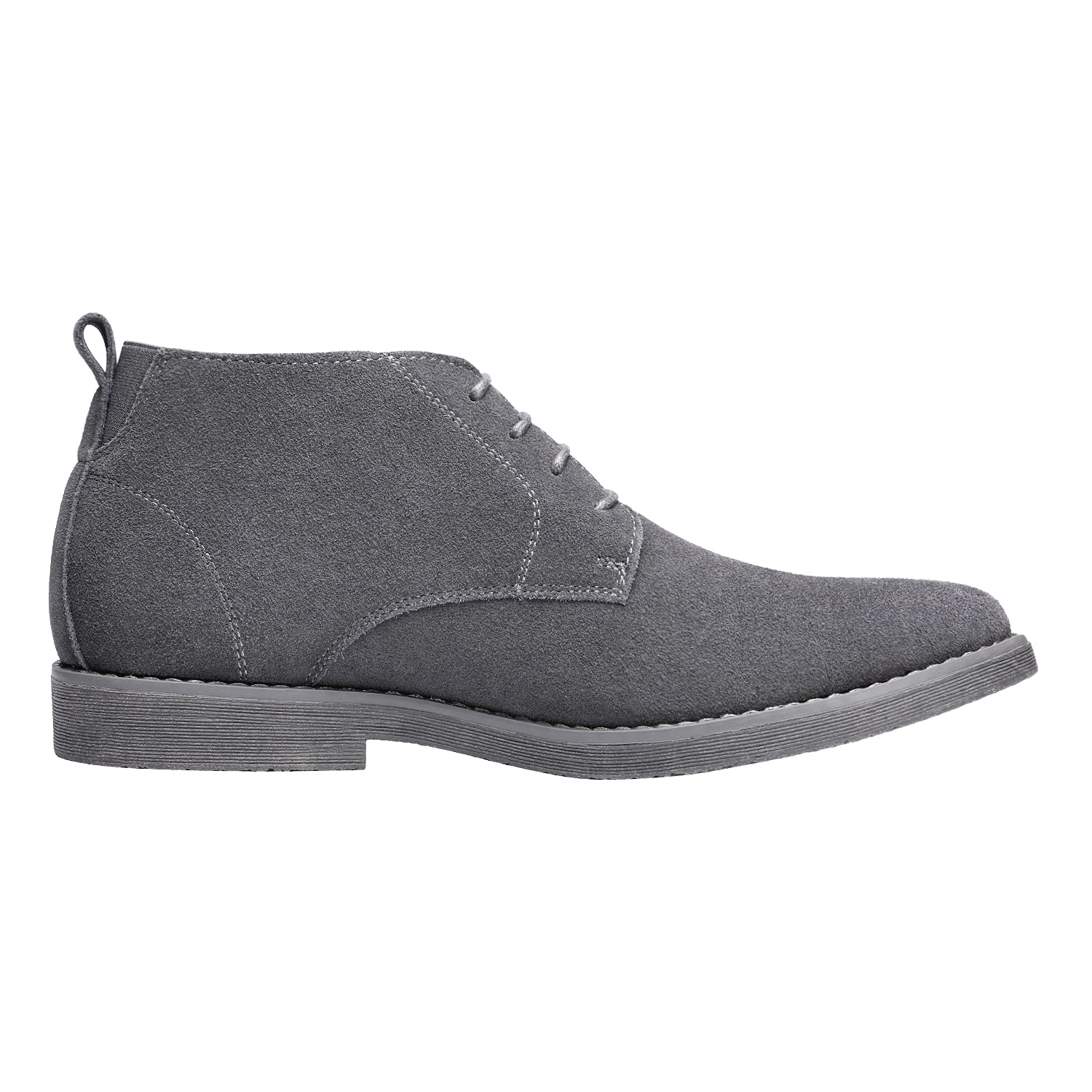 Bruno Marc Men's Chukka Grey Suede Leather Chukka Desert Oxford Ankle Boots Size 7.5 M US