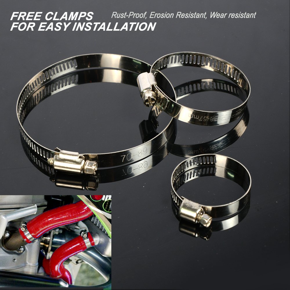 Silicone Radiator Turbo Tube Kit Clamps Replacement For Toyota Supra MK3 MA70 7M-GT 1986-1992 Red
