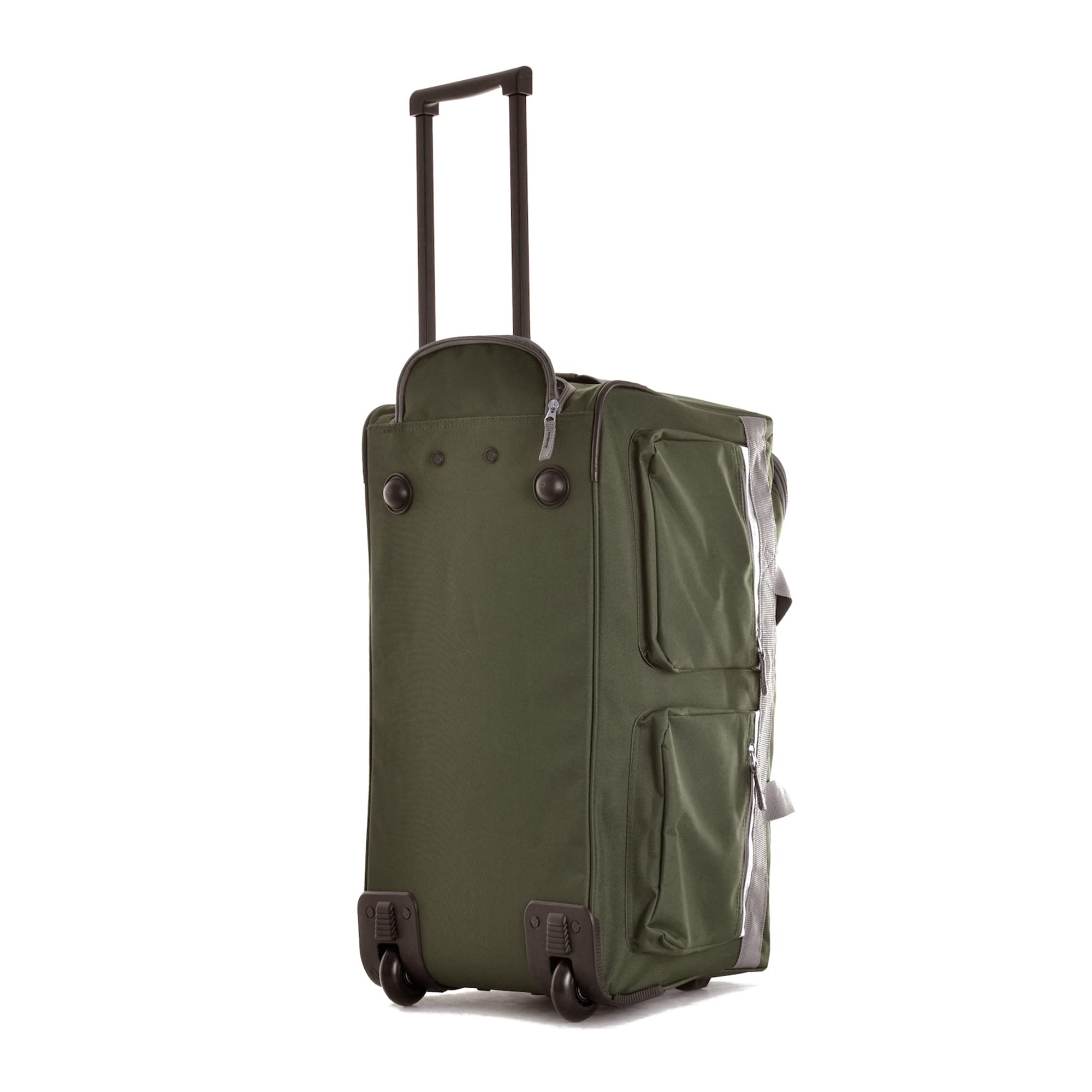 Olympia U.S.A. 22 inch Carry On 8 Pockets Wheeled Rolling Duffel Bag Water Resistant Luggage Lightweight Travel Suitcase with Retractable Handle