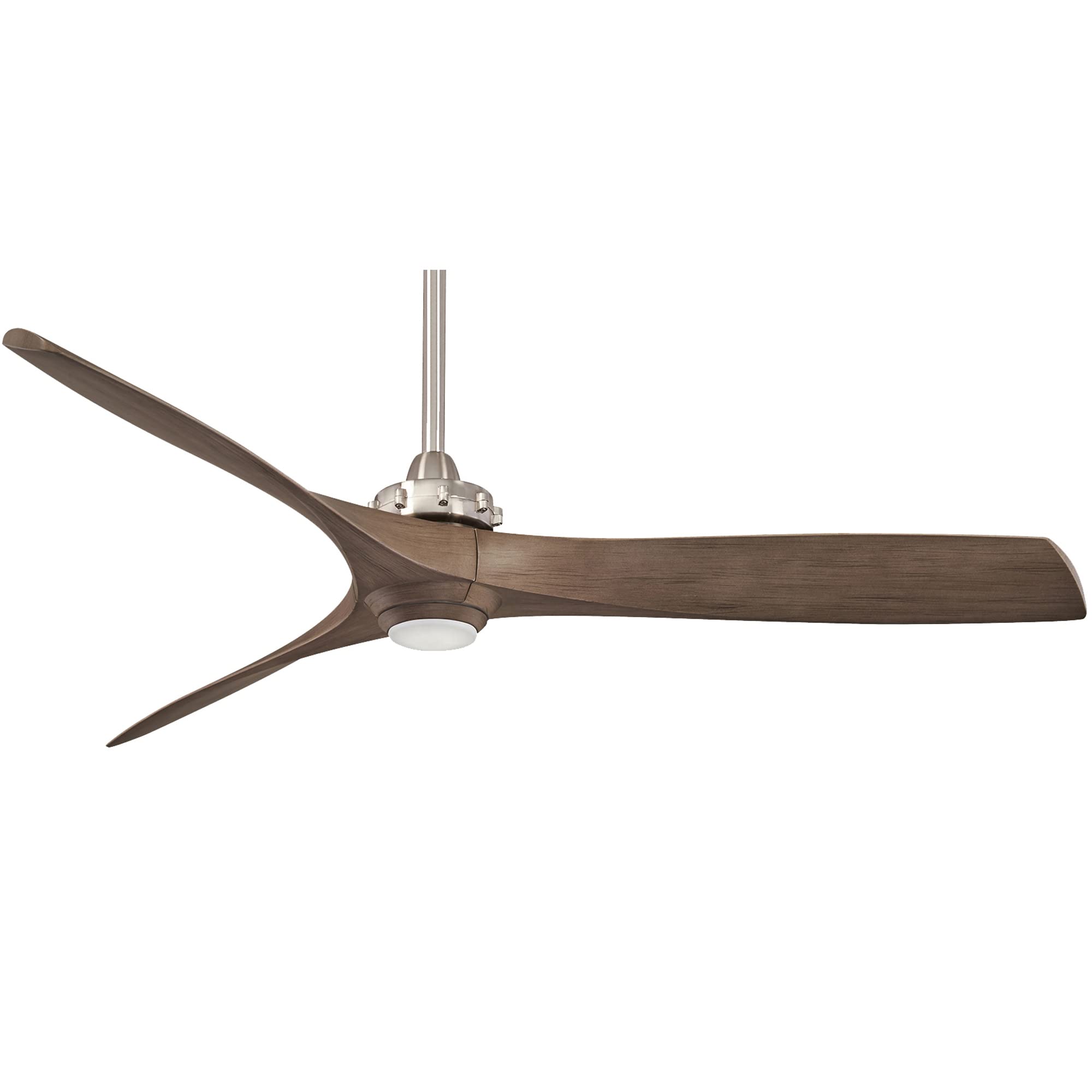 MINKA-AIRE F853L-BN/AMP Aviation 60 Inch Ceiling Fan with LED Light and DC Motor in Brushed Nickel Finish and Ash Maple Blades