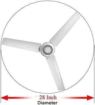 sunlar 28" inch 12V DC Ceiling Fan 12 Volt Portable gazebo fan