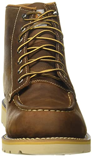 Carhartt Men's 6" Waterproof Moc Toe Casual Wedge Work Boot, Brown, 9 M US