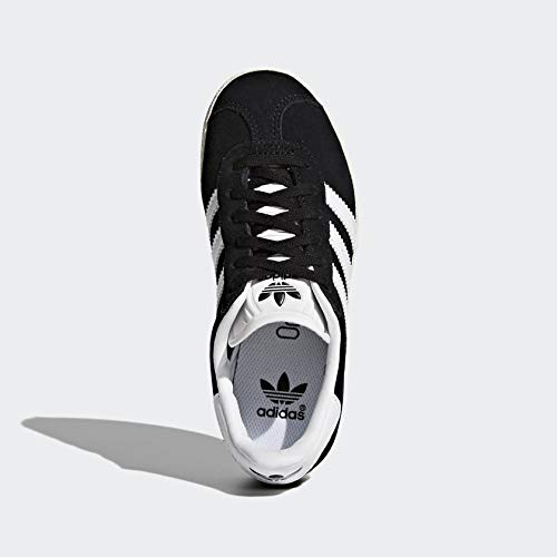 adidas Originals Kids Gazelle Black/White/Gold 11 Little Kid M