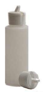 2 Ounce Natural HDPE Plastic Bottle with Flip Top Nozzle [Pack of 7]