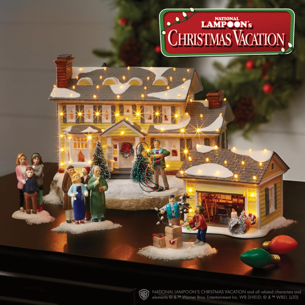 Department 56 Snow Christmas Vacation Clark and Rusty Figurine Village Accessory, Multicolored