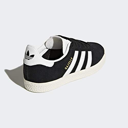 adidas Originals Kids Gazelle Black/White/Gold 11 Little Kid M