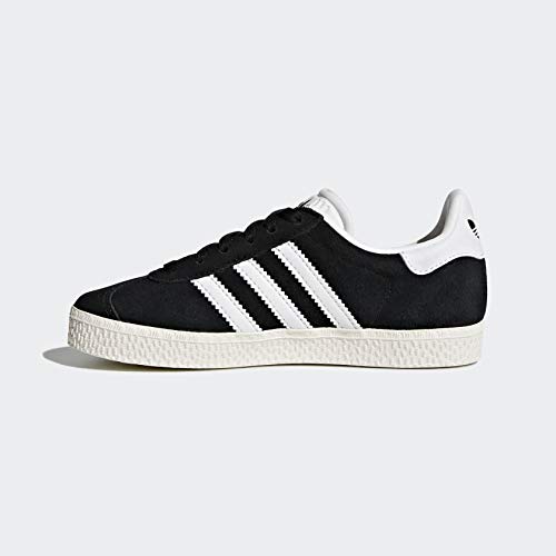 adidas Originals Kids Gazelle Black/White/Gold 11 Little Kid M