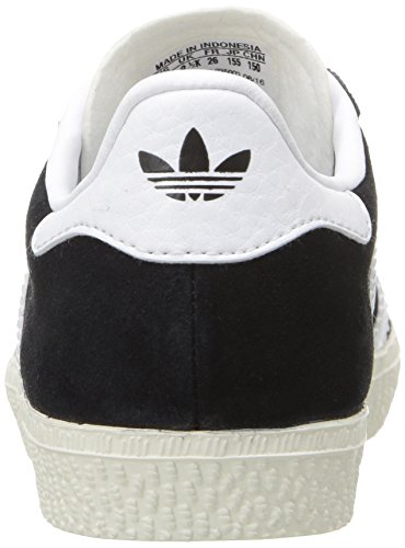adidas Originals Unisex-Baby Gazelle Sneaker, Core Black/White/Gold Metallic, 6Toddler