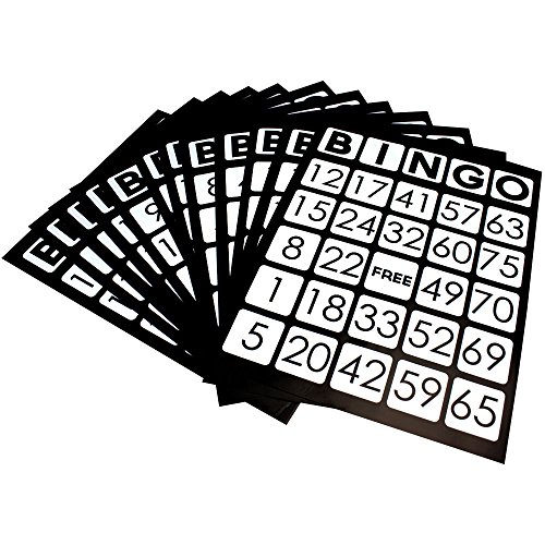 Royal Bingo Supplies EZ Readers Large-Format 8.5" x 11" Bingo Cards with Jumbo 1-inch Numbers (Pack of 25)