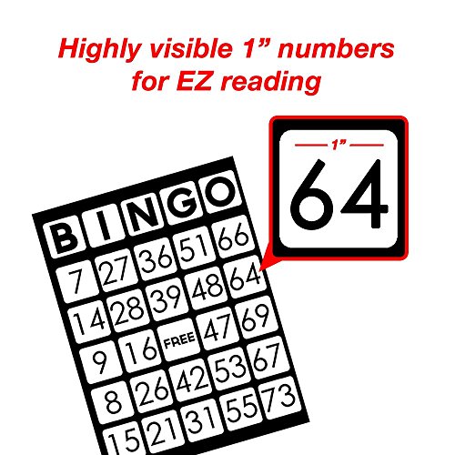 Royal Bingo Supplies EZ Readers Large-Format 8.5" x 11" Bingo Cards with Jumbo 1-inch Numbers (Pack of 25)