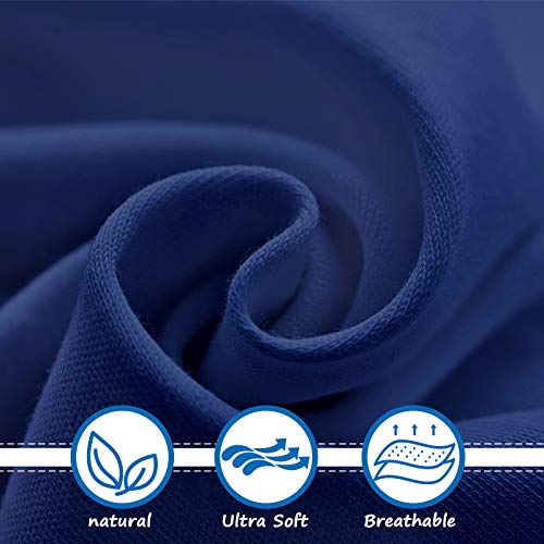 Pack n Play Sheets Fitted 2 Pack for Dream On Me Play Yard, Mini Crib Sheets Set for Baby Girls Boys, Portable Playard Sheet, Ultra Soft Microfiber Pack n Play Mattress Sheet, Grey and Navy