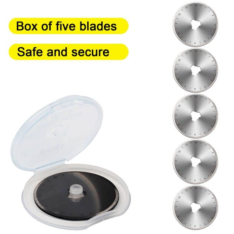 Rotary Cutters Blades 45mm Rotary Blades,Fits OLFA,DAFA,Truecut Replacement,Blades Sharp Durable Fabric Cutter Quilting Scrapbooking Sewing Arts Crafts Fits Most Rotary Cutters