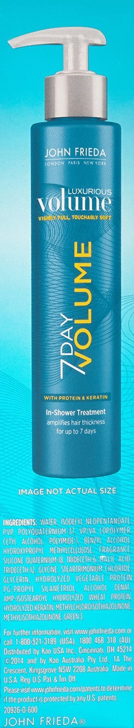John Frieda Luxurious Volume 7-Day Volume Treatment 4 Ounce (118ml) (2 Pack)