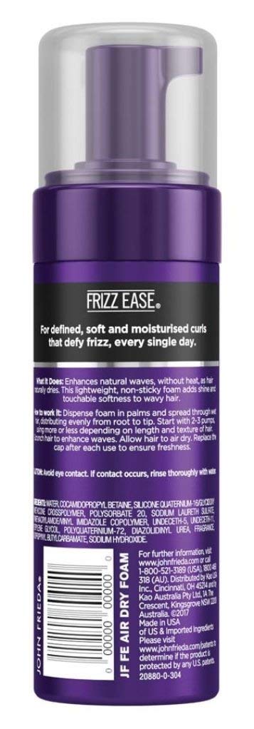 John Frieda Frizz Ease Dream Air-Dry Waves Style Foam 5 Ounce (145ml) (2 Pack)