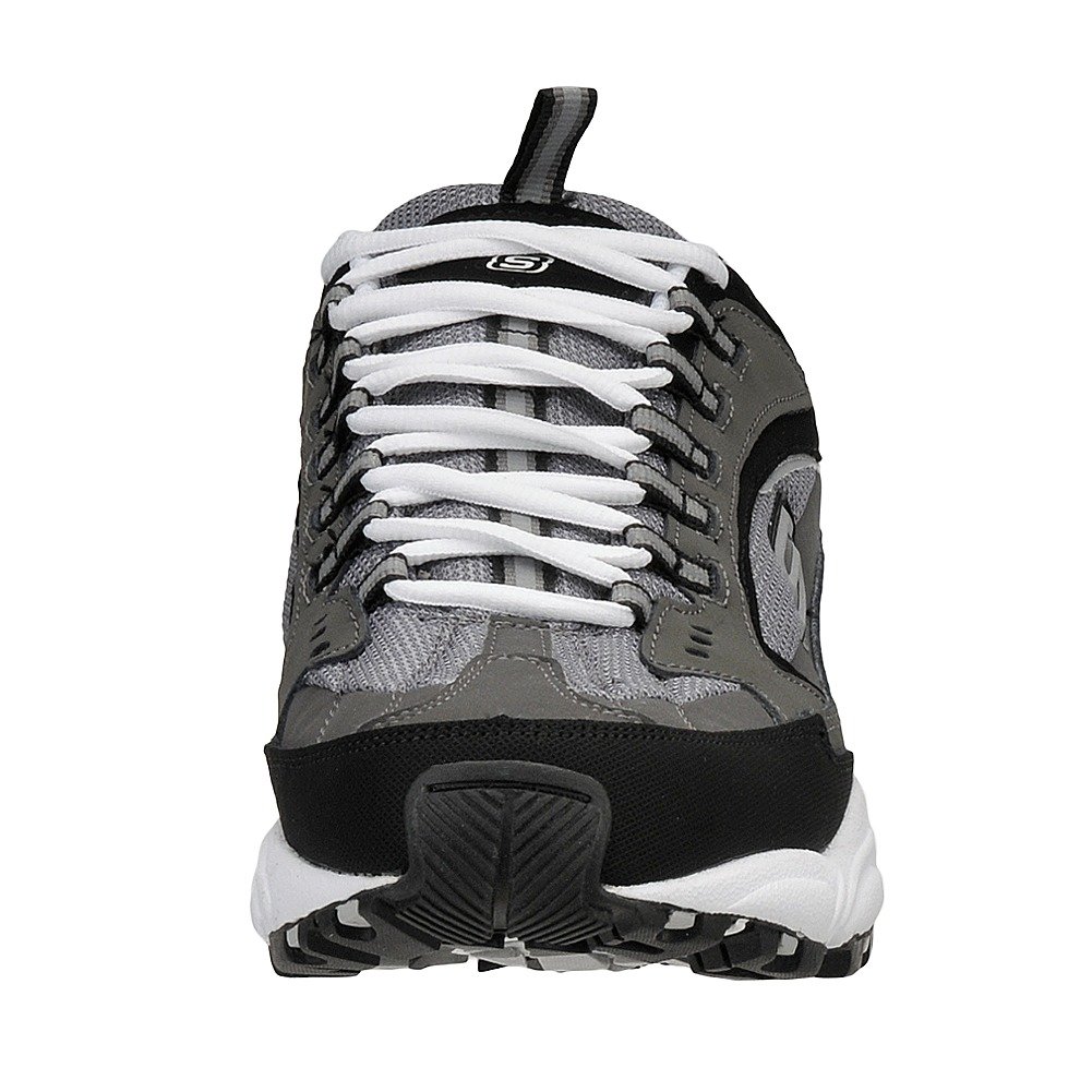 Skechers Sport Men's Stamina Nuovo Cutback Lace-Up Sneaker,Charcoal/Black,13 M US