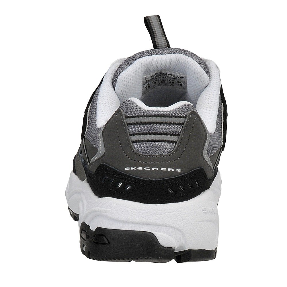 Skechers Sport Men's Stamina Nuovo Cutback Lace-Up Sneaker,Charcoal/Black,13 M US
