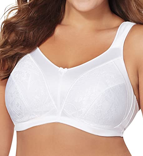 JUST MY SIZE womens Cushion Strap Minimizer Mj1979 Bras, White, 46DD US