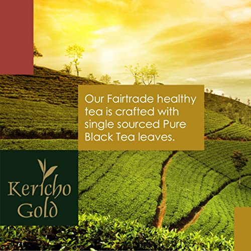 Kericho Gold Black Tea - Rich in Antioxidants - Orange Pekoe Tea - Kenya Origin - Unique Flavor --100 Envelopes Tea Bags (Pack of 1)