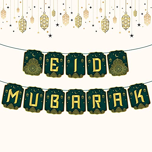 Big Eid Mubarak Banner Decorations - 10 Feet, No DIY | Eid Mubarak Decorations | Eid Mubarak Backdrop, Eid Decorations for Home | Eid ul Adha Banner for Eid Al Adha Decorations | Eid Adha Decoration
