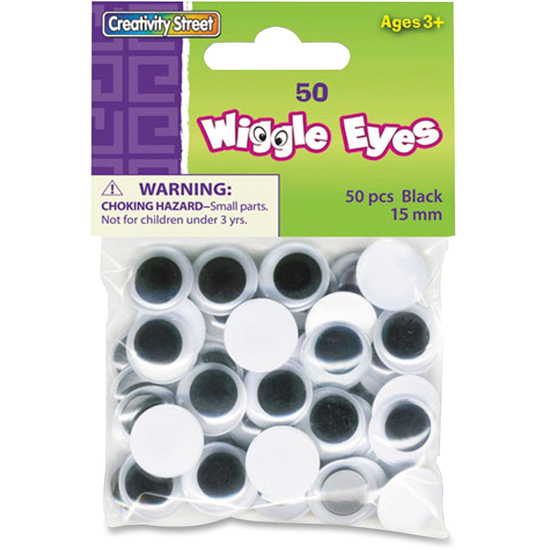 Creativity Street Children's Art Wiggle Wiggly Eye, Black