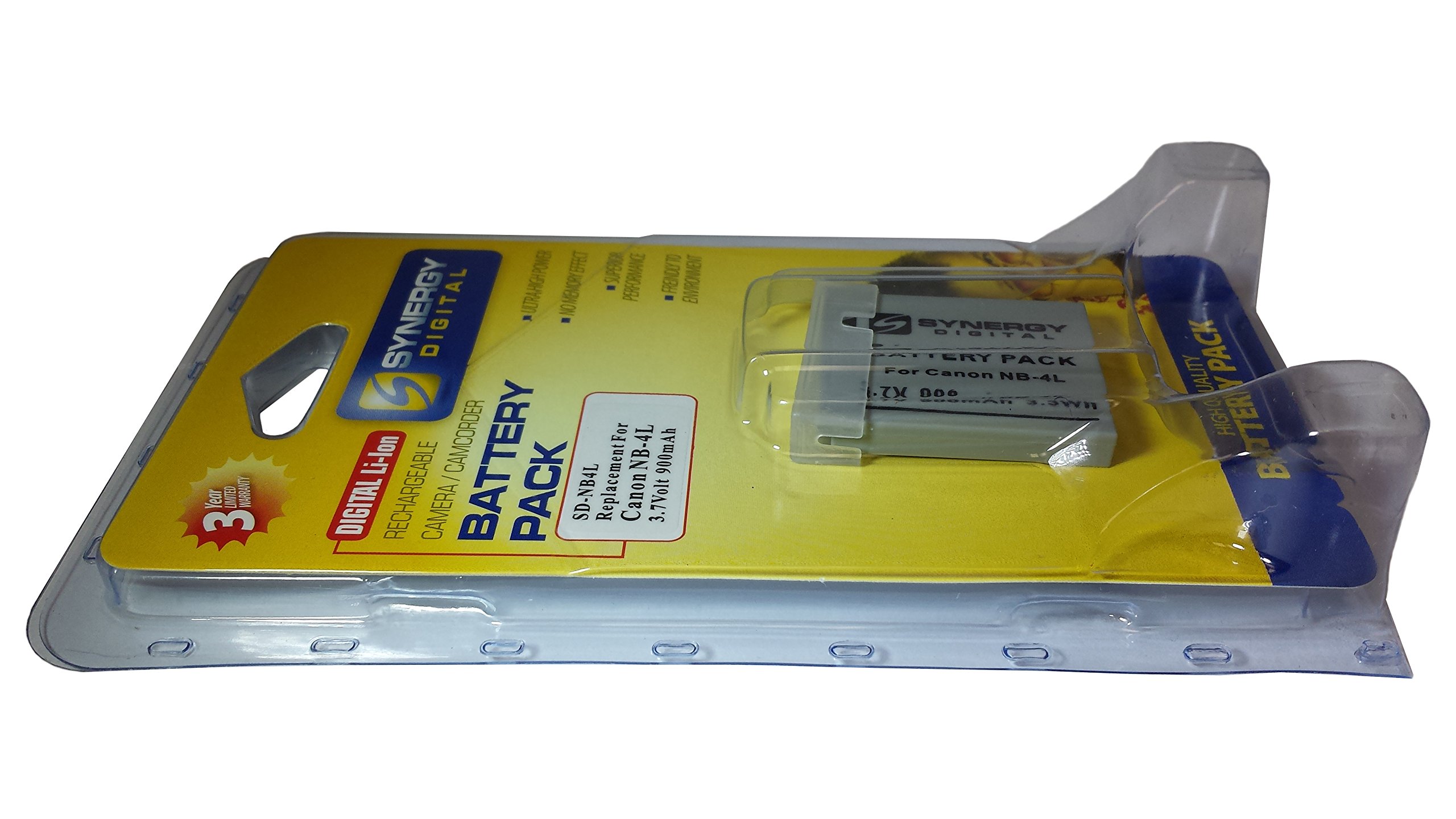 Synergy Digital Camera Battery, Works with Canon PowerShot ELPH 330 HS Digital Camera, (li-ion, 3.7V, 900 mAh) Ultra Hi-Capacity Battery