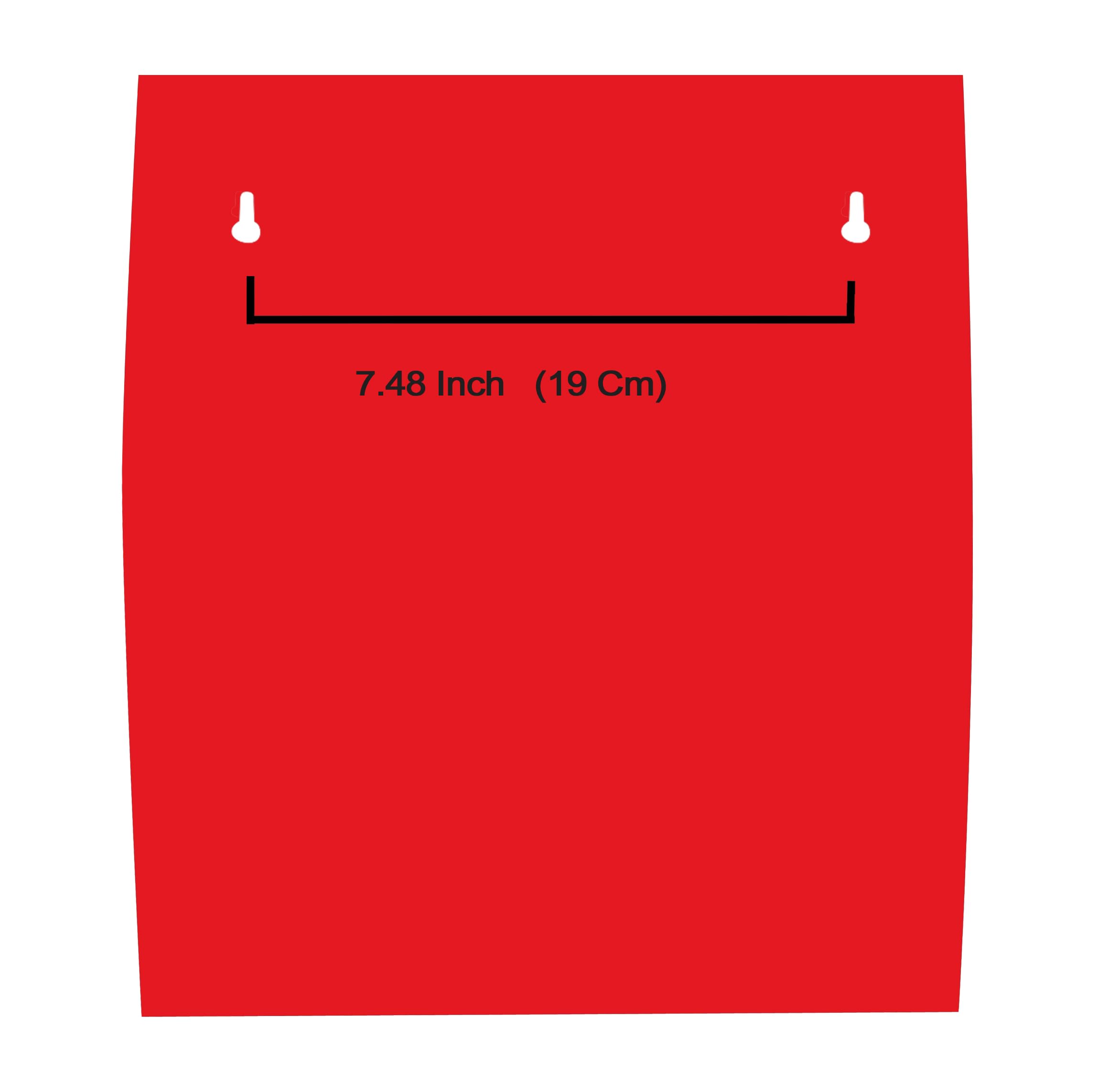 NACH Mailboxes for Outside Wall Mount, 12 x 11.2 x 4.5 inch, Red Wall Mounted Mailbox, Waterproof Mailbox with Outdoor Newspaper Holder - The French Euro Mailbox