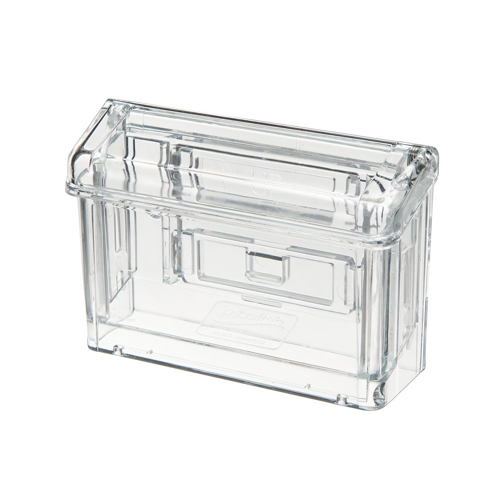 Marketing Holders Grab a Card Business Box with Hinged Lid Sales Reps Realtors Mount Sign Store Front Wall Outdoor Vehicle Trucks SUVs Car Mobile Plumbers Contractors, clear, "4 1/4""w x 2 3/4""h x 1 1/2""d" (DEF70901)