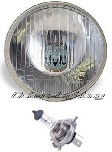 Octane Lighting 5-3/4" Halogen Semi Sealed Beam Headlight Conversion Headlamp 60/55W H4 Bulbs