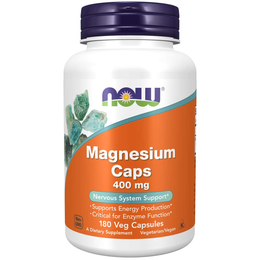 NOW Magnesium 400mg, 180 Veg Capsules