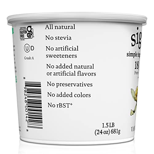 siggi’s Icelandic Strained Nonfat Yogurt, Vanilla, 24 oz. – Thick, Protein-Rich Yogurt Snack