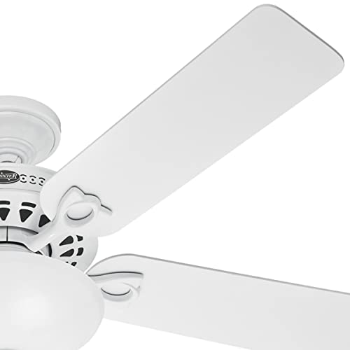 Hunter Fan Company, 53059, 52 inch Astoria White Ceiling Fan with LED Light Kit and Pull Chain