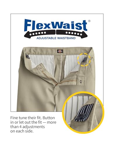 Dickies boys Flexwaist Slim Stretch pants, Dark Navy, 10 US