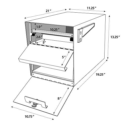 Mail Boss 7108 Security, Bronze Curbside Locking Mailbox,Medium