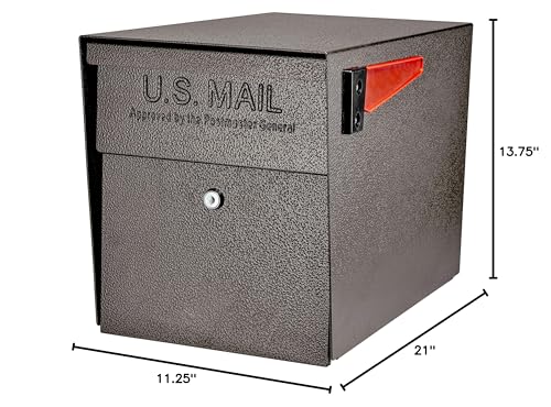 Mail Boss 7108 Security, Bronze Curbside Locking Mailbox,Medium