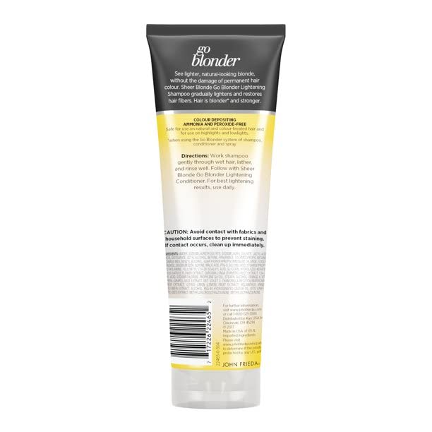 John Frieda Sheer Blonde Go Blonder Lightening Shampoo, 8.45 Fluid Ounce (Pack of 2)