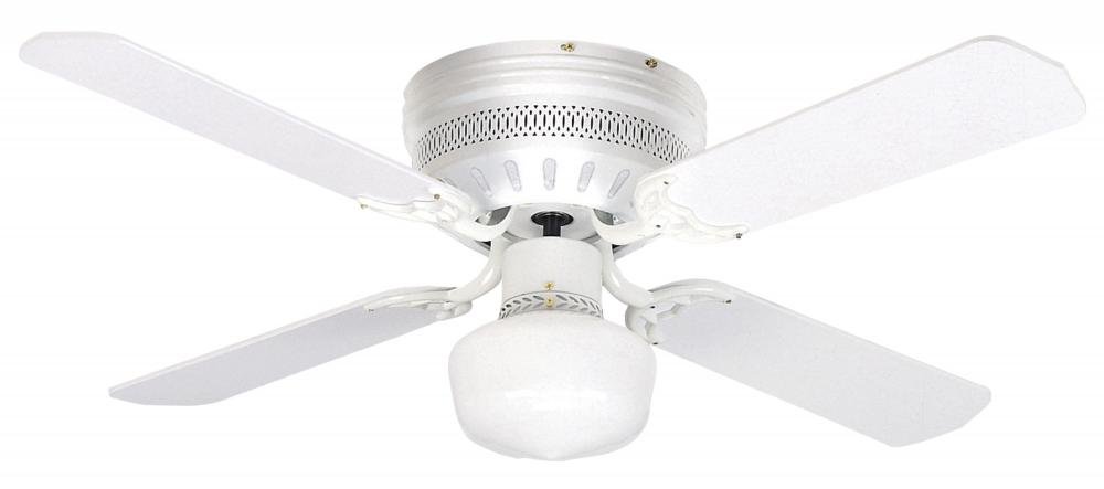 Litex CC42WW4L Celeste Collection 42-Inch Ceiling Fan with Five Reversible White/Whitewash Blades and Single Light kit with White Opal Glass