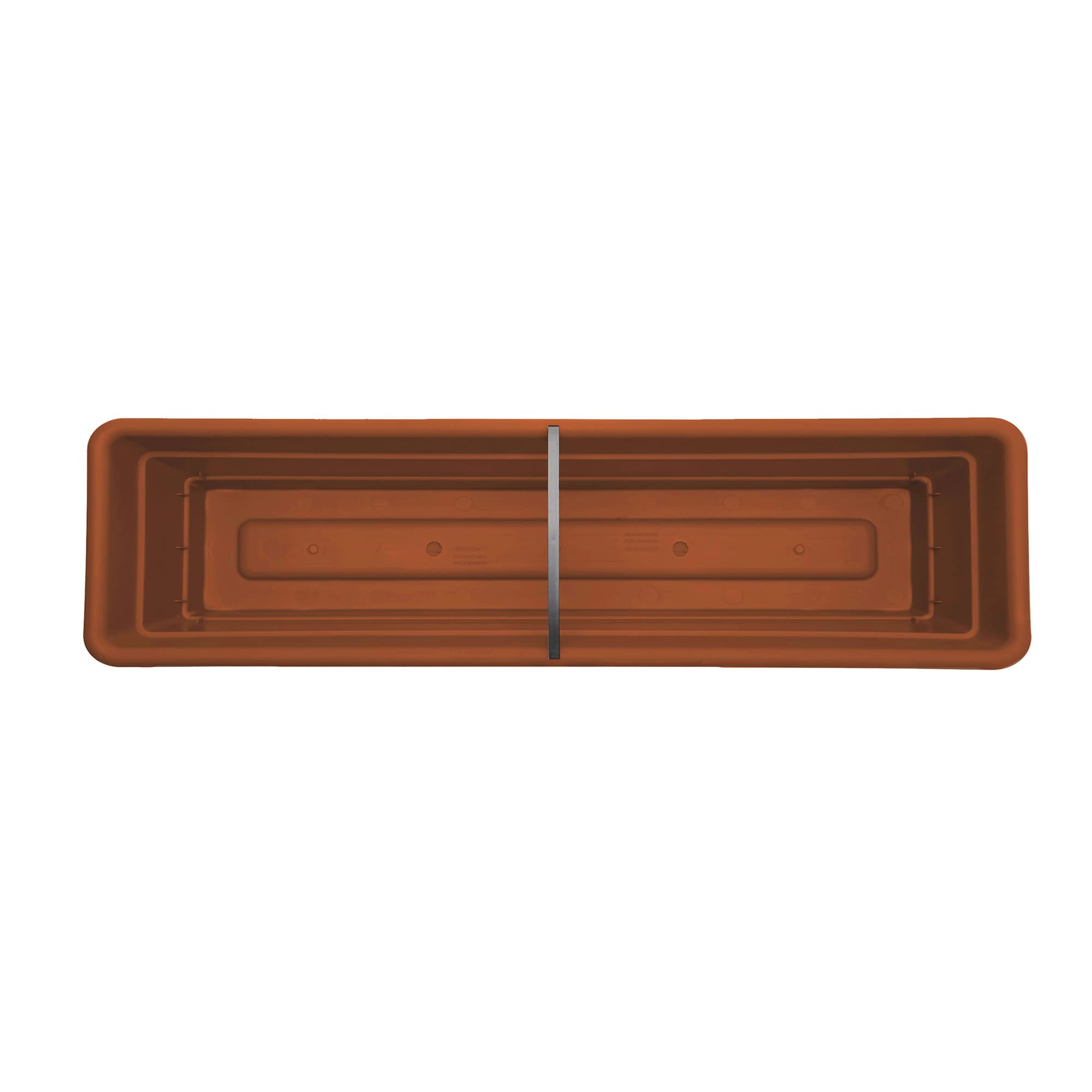 Bloem Dura Cotta Window Box Planter: 30" - Terra Cotta - Large Box with Tray, Weatherproof Resin Box, Removable Tray for Indoor & Outdoor Use, Gardening, 4 Gallon Capacity