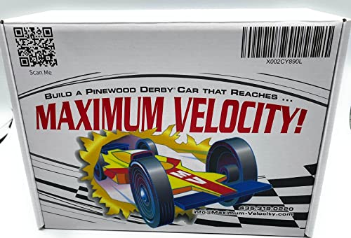 Maximum Velocity Derby Car Kits | Bulk Pack (12) | Pine Block Kits Includes Wheels & Axles | Pinewood Car Kits