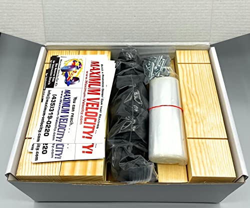 Maximum Velocity Derby Car Kits | Bulk Pack (12) | Pine Block Kits Includes Wheels & Axles | Pinewood Car Kits