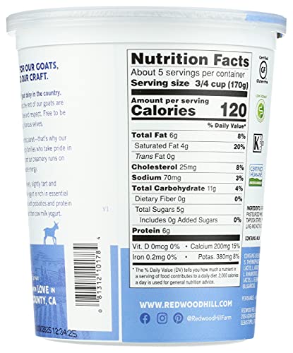 Redwood Hill Goat Milk Yogurt, Plain, 32 oz