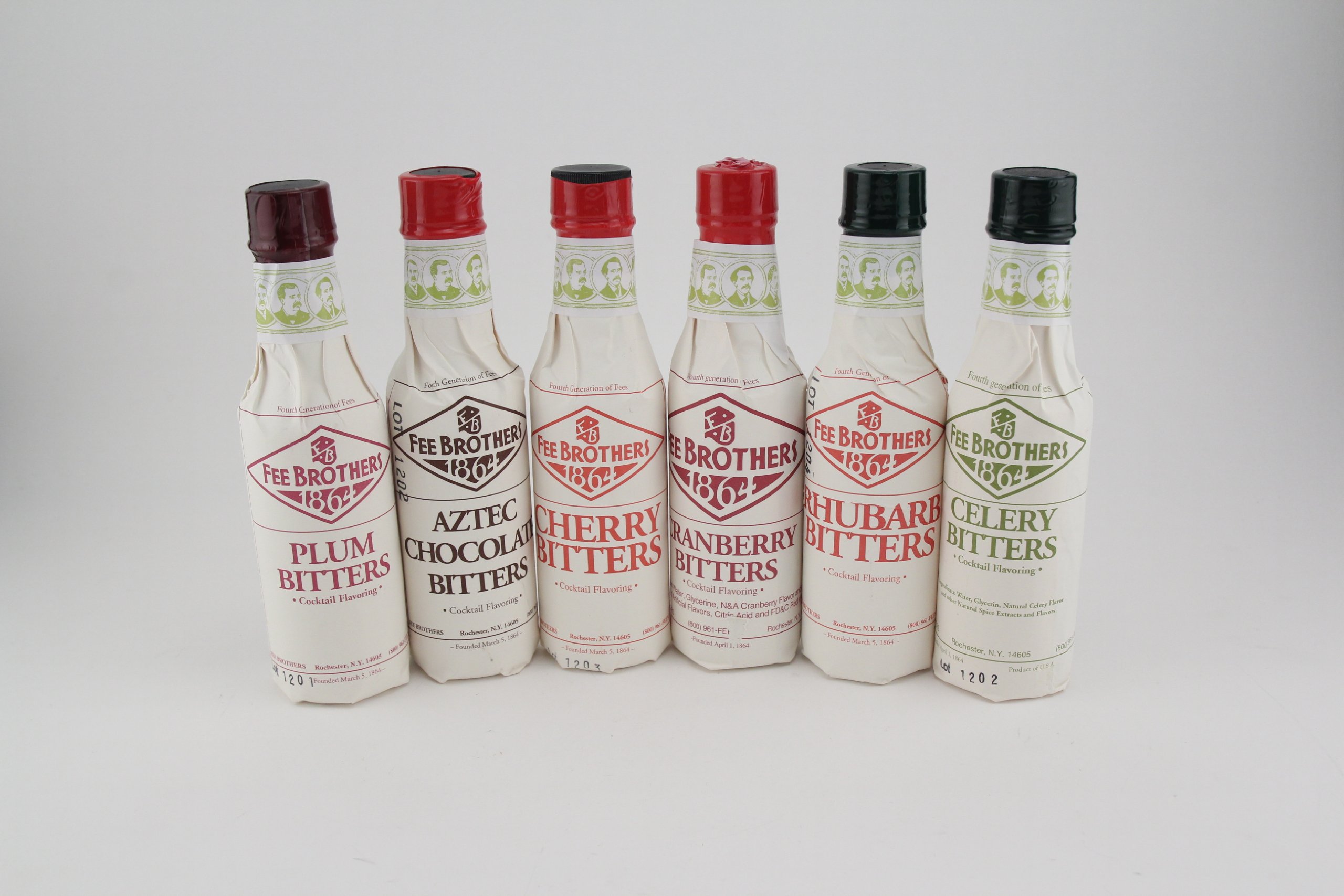 Fee Brothers Bar Cocktail Bitters - Series II- Set of 6