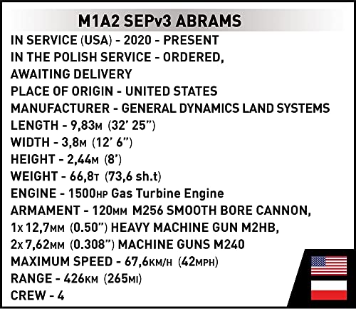 COBI Armed Forces M1A2 SEPv3 Abrams Tank