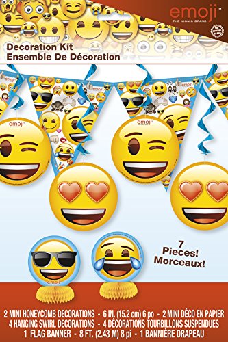 Party Decorating Kit - Emoji, 7 Pcs